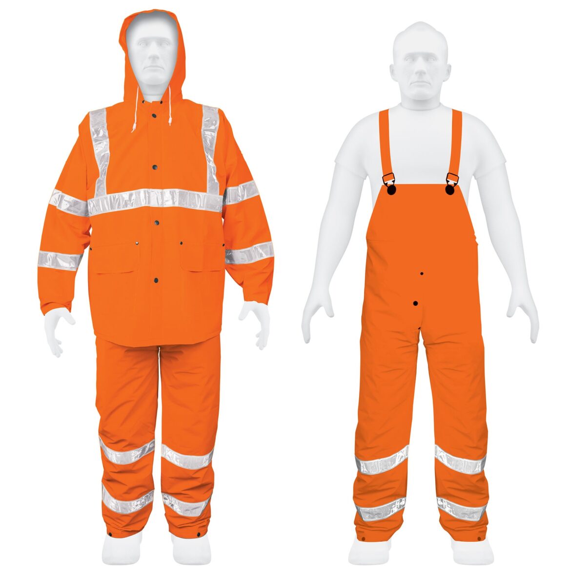 Conjunto Impermeable C/Reflejante, Naranja, Talla M, PVC - Seglodim