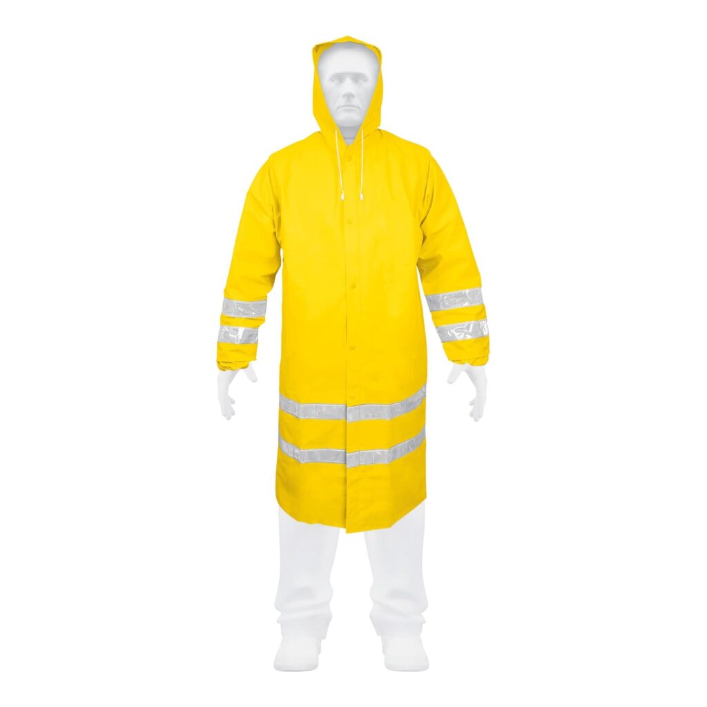 Gabardina Impermeable con Reflejante, Talla Mediana, PVC - Seglodim
