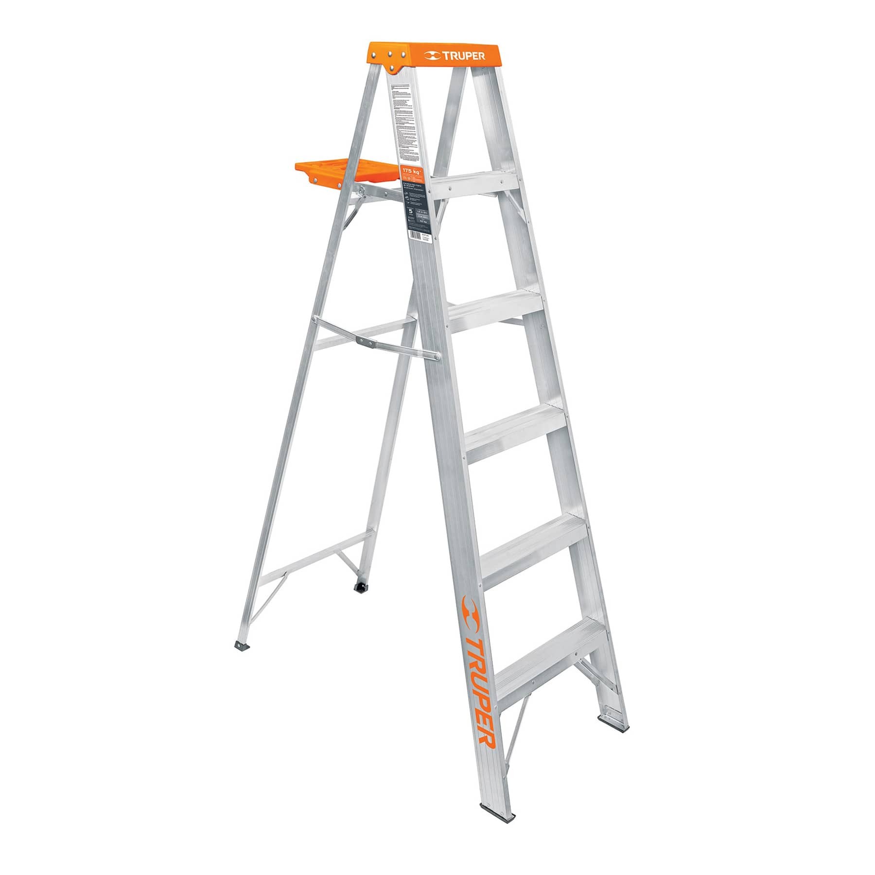 Escalera De Tijera, Aluminio, Tipo ll, 5 Escalones - Seglodim