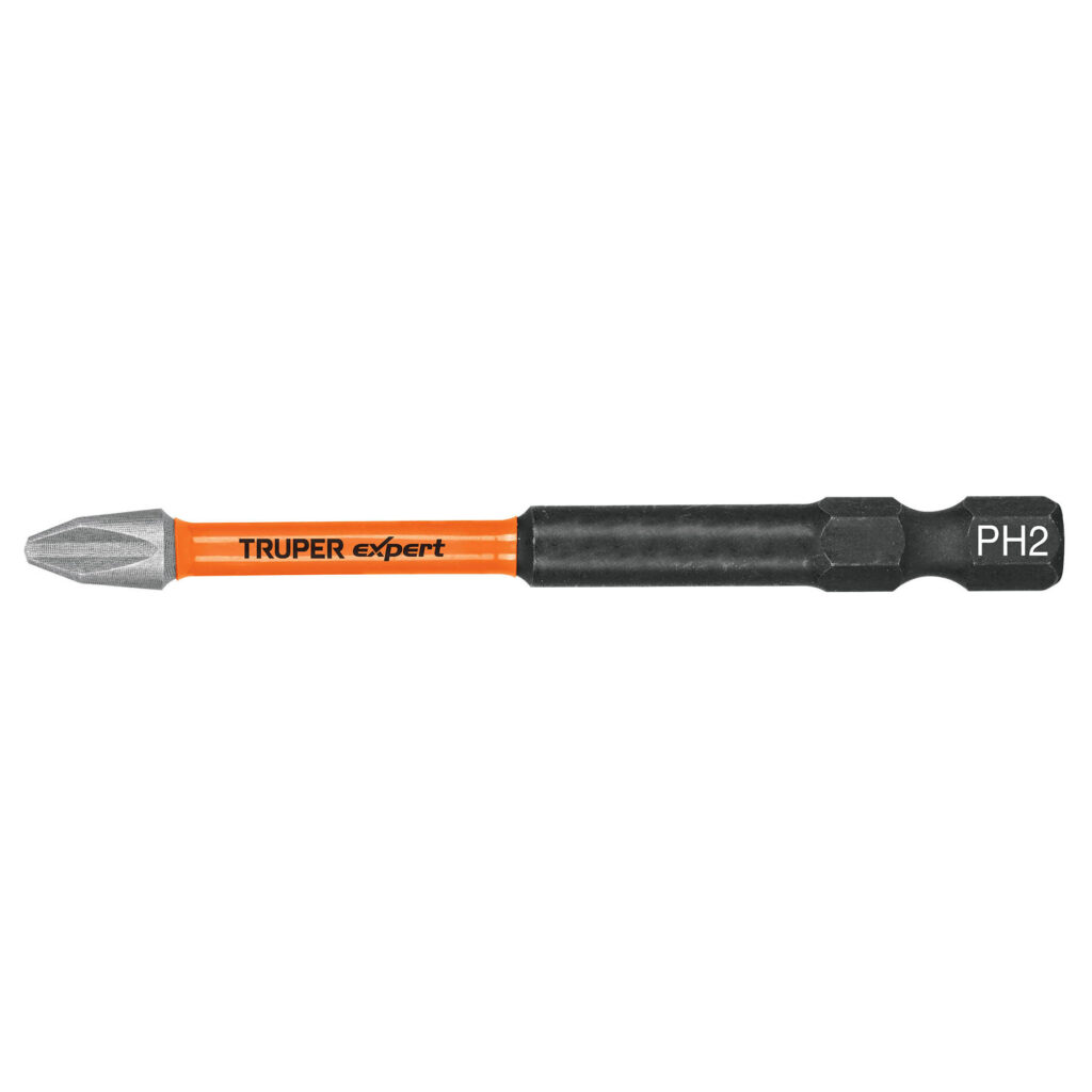 Juego de 5 puntas de impacto Phillips PH2 x 3”,Truper Expert - Seglodim